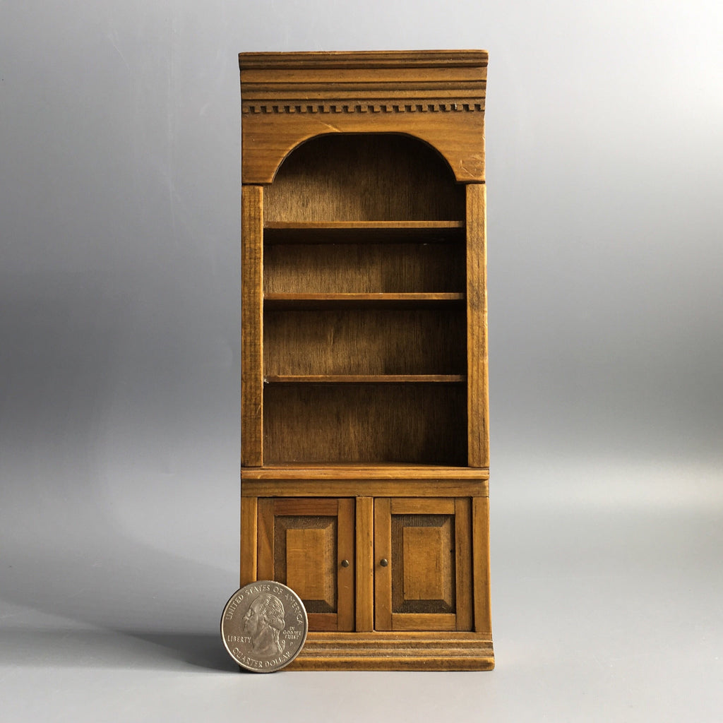 Diminutive c 1960s Hand Made Miniature Wooden Edwardian Empire Bookcas ...